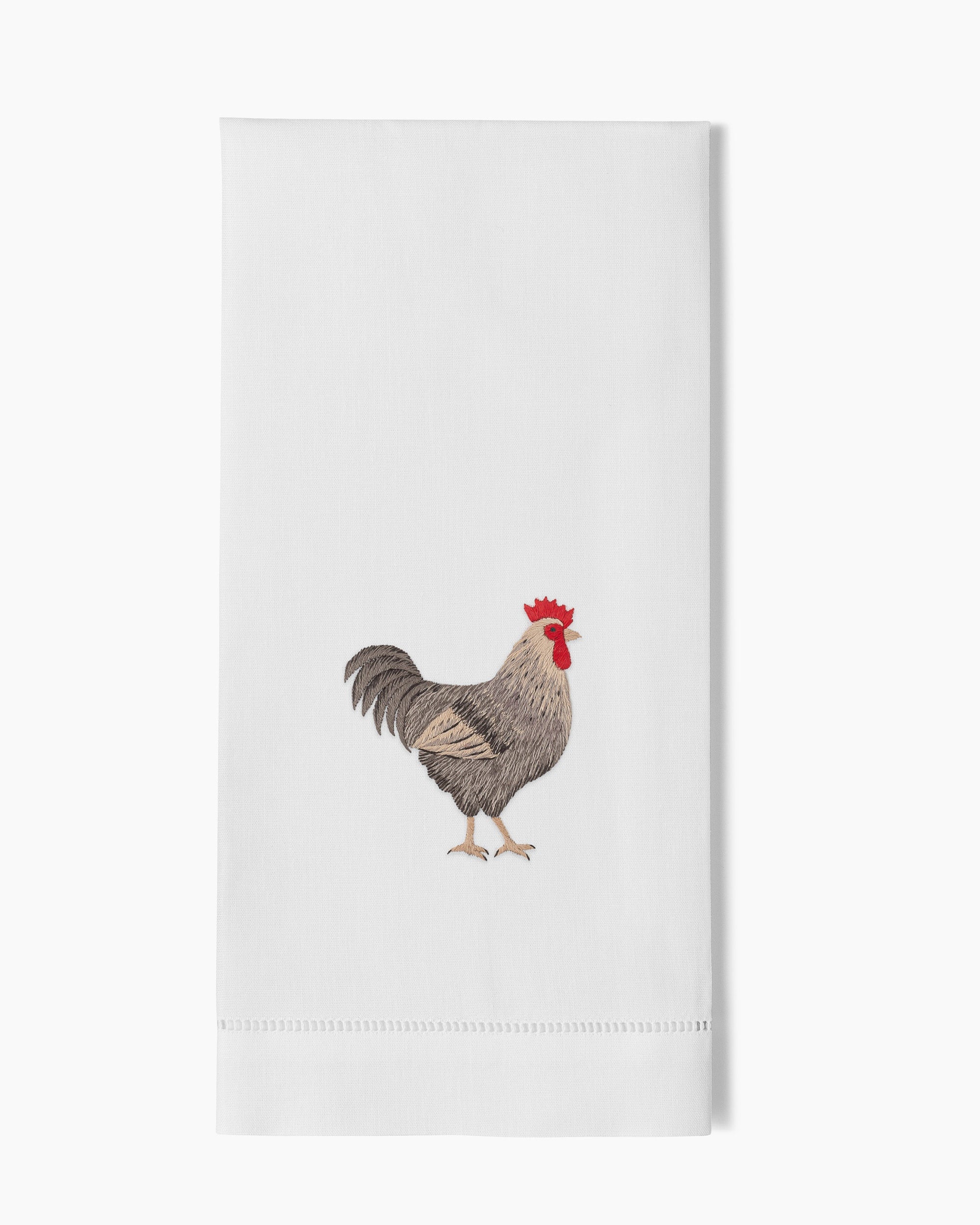 Rooster Gray Towel – Henry Handwork