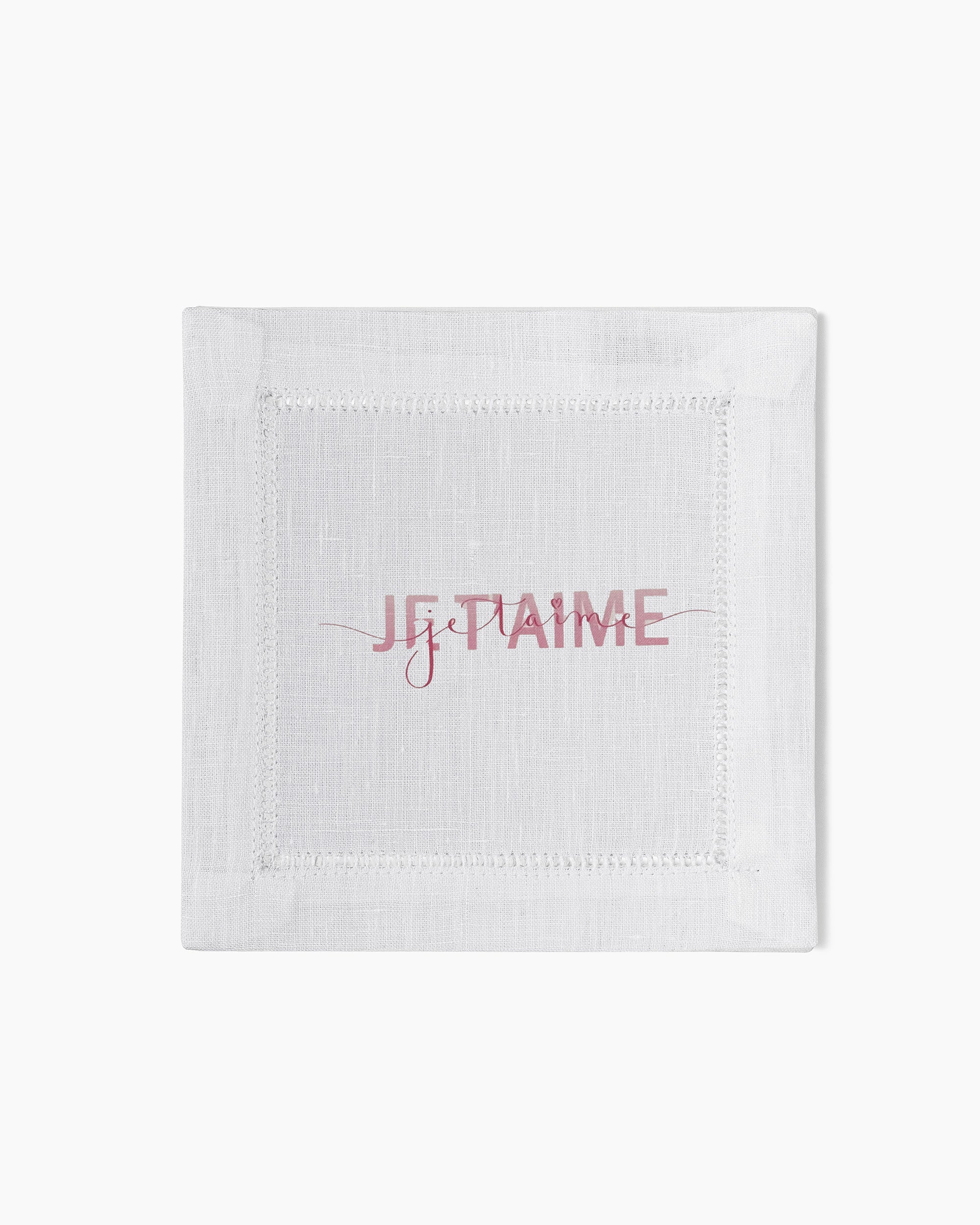 Je T'Aime Linen Cocktail Napkins – Henry Handwork